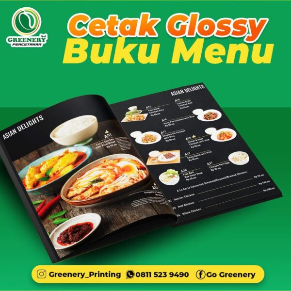 Cetak Buku Menu Restoran Rumah Makan di Buntok