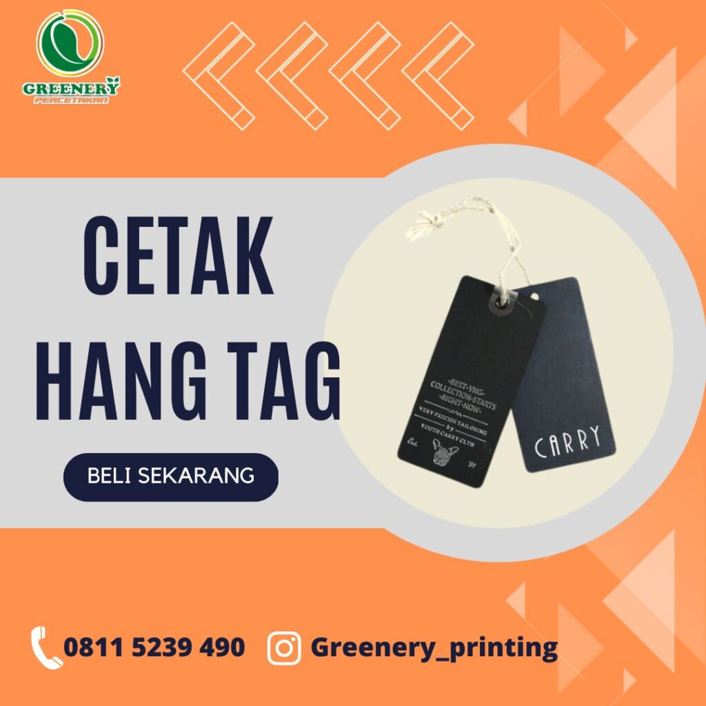 Identitas Produk yang Menarik: Cetak Hang Tag dari CV Greneery untuk ...